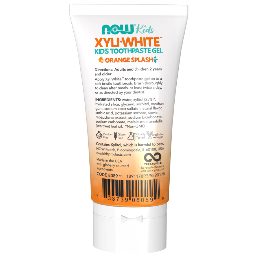 Now Foods XyliWhite Toothpaste Gel Kids Orange 85 g pasta do zębów ...