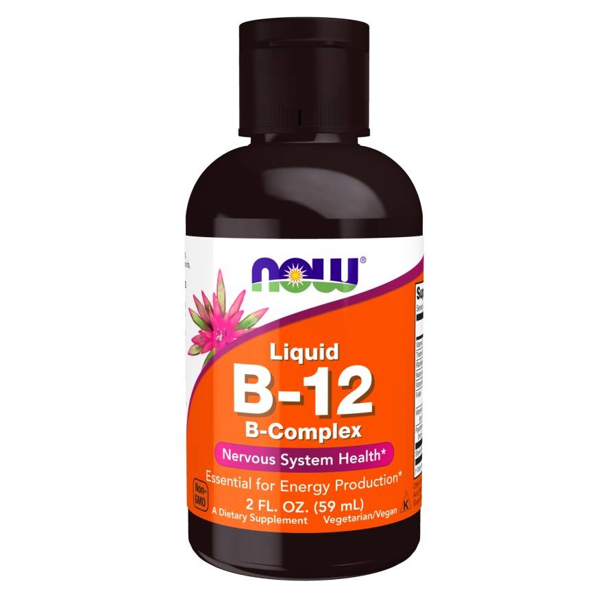 Now Foods Vitamin B-12 Complex Liquid 59 ml krolpe | Sklep Naturawit